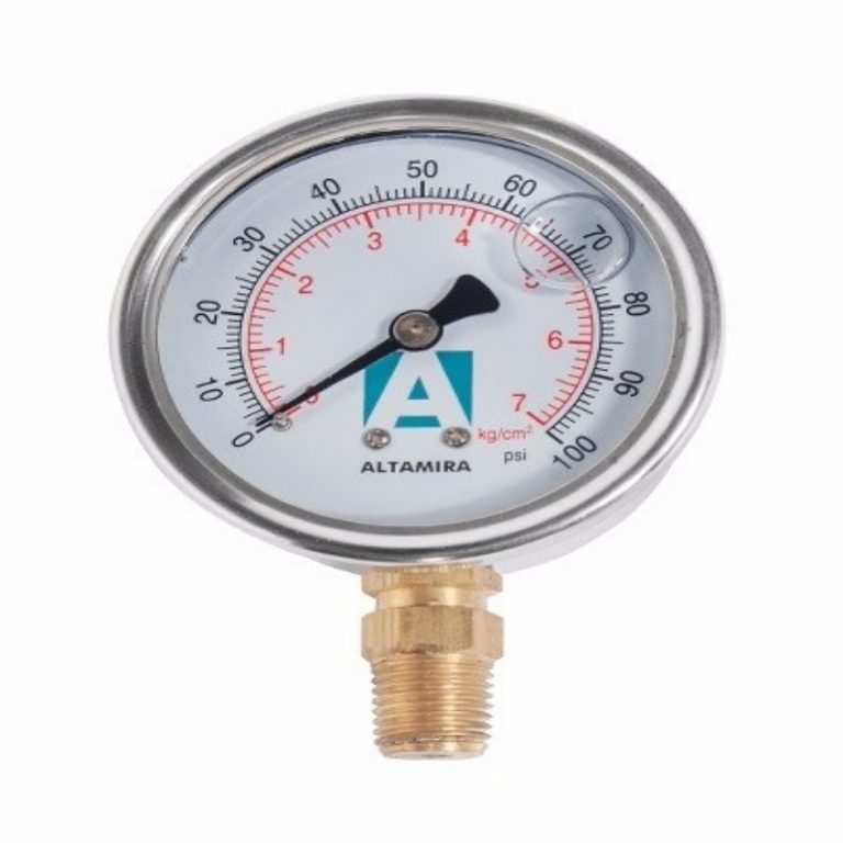 Manometro Altamira Glicerina 0-100 Psi – Filtratec Pachuca